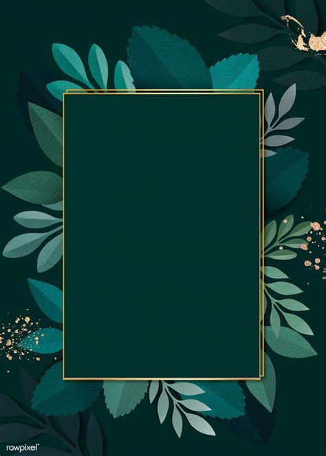 Rectangle Paper Craft Leaf Frame Template Illustration