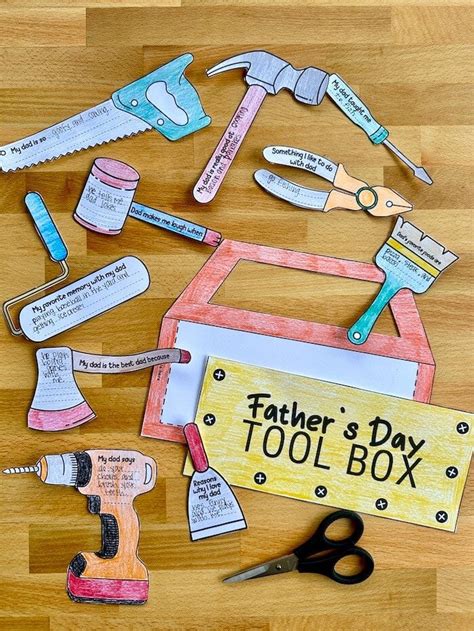 Fathers Day Tool Box Craft Free Printable Template For Dad Dad