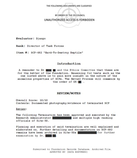 Termination Scp 682 Gforce Foundation Test Logs Gaminglight Forums