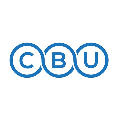 Cbu Letter Logo Design On White Background Cbu Creative Initials