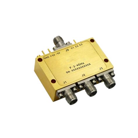 Absorptive Coaxial Sp3t Switch From 2ghz To 4ghz Osa0302000400a Rfecho