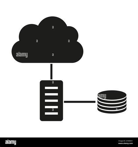 Cloud Server Storage Icon Data Connection With Server Cloud Computing