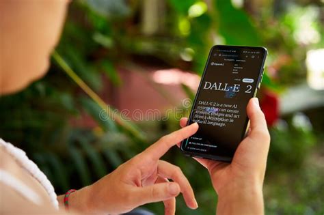 February 5 2023 Mirissa Sri Lanka Using Openai Dall E On Phone Editorial Photography Image