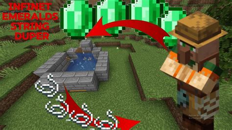 Minecraft String Duper Infinite Emeralds 1201 Tutorial Youtube