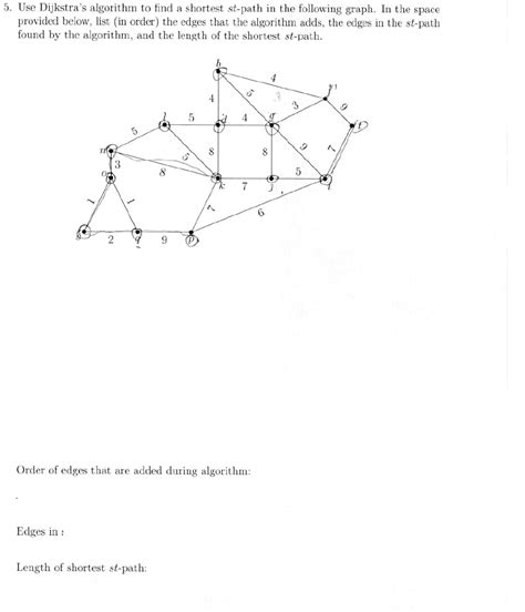 Solved Use Dijkstra S Algorithm To Find A Shortest Chegg
