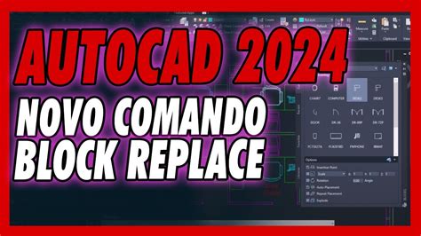 autocad 2024 nova funÇÃo block replace youtube