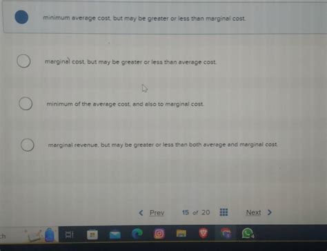 Minimum Average Cost But May Be Greater Or Less Than