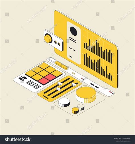 Charts Analyzing Statistics Data Visualization Concept Stock Vector