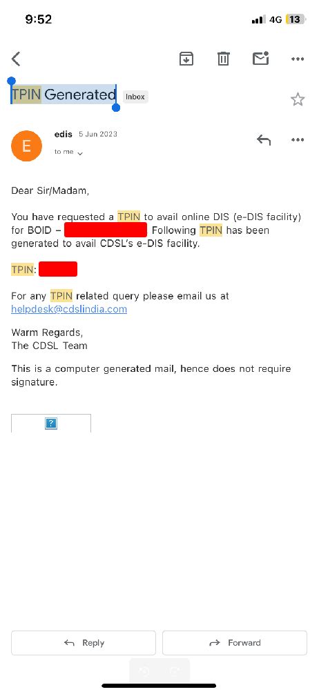 Issues With CDSL TPIN Reset Resolved