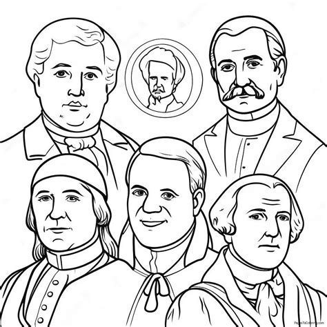 Historical Figures Coloring Page 40932 32844