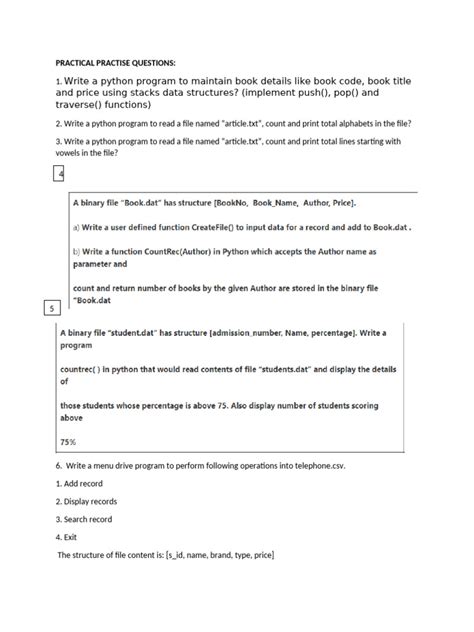 Practical Practise Questions Pdf Sql Databases