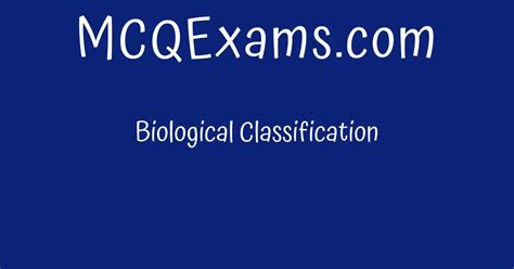 Biological Classification Solution