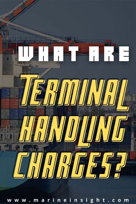 What Are Terminal Handling Charges Port Maritime Law Cruise Ship