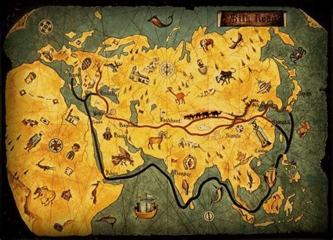 Ο ΔΡΟΜΟΣ ΤΟΥ ΜΕΤΑΞΙΟΥ Silk Road Map Silk Road Silk Route