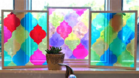 Mark Montano Stained Glass With Plastic Folders