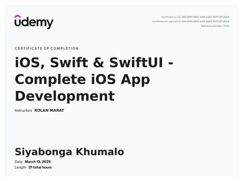 Thrilled To Have Completed The Ios Swift And Swiftui Complete Ios App