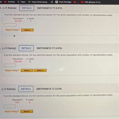 Solved Find The Standard Divisor To Two Decimal Places For