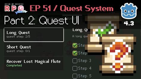 quest system part 2 quest ui e51 make a 2d action and adventure