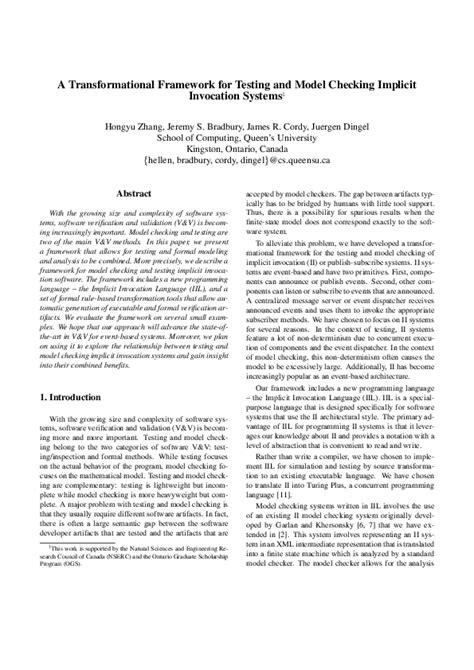 Pdf A Transformational Framework For Testing And Model Checking