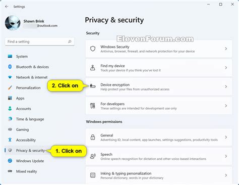 turn on or off device encryption in windows 11 windows 11 forum
