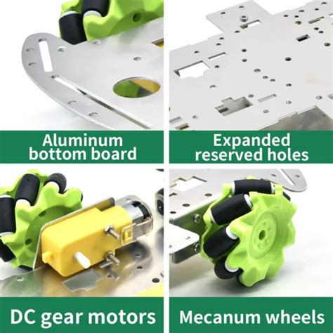 Châssis De Voiture 4wd Mecanum Pour Arduino Robotisâmes