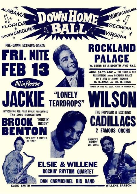 Jackie Wilson Brook Benton Vintage Soul Music Usa Posters Concert