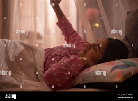 Beautiful Teenage Girl Waking Up After Night Sleep Stock Photo Alamy