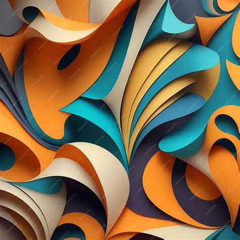 Premium Ai Image Overlapping Forms Background Ai Generated