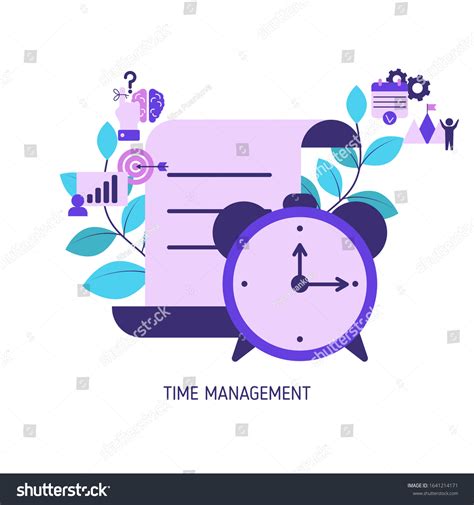 Time Management Concept Icons Vector Illustration Stock Vector Royalty Free 1641214171