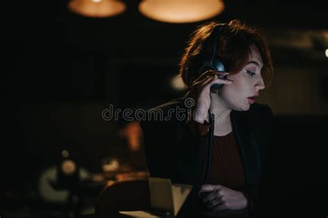 Successful Businesswoman Analyzing Sales Statistics In Corporate Office Stock Image Image Of