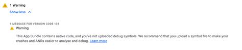 fix play console warning when publishing an android app on the… by