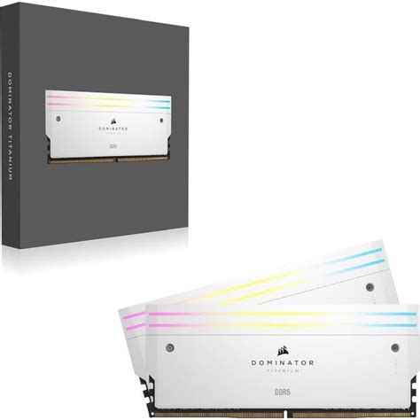 Mémoire Ddr5 Corsair Dominator Titanium Rgb 96gb 2x48gb 6400mhz Cl32 Blanc Cdiscount