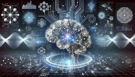 A Striking Representation Of Artificial Intelligence As A Glowing Abstract Brain Suspended In A