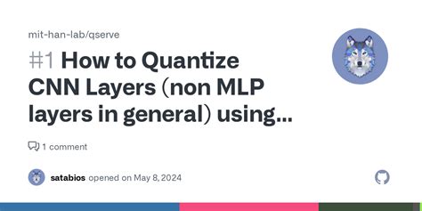 How To Quantize Cnn Layers Non Mlp Layers In General Using Qserve · Issue 1 · Mit Han Lab