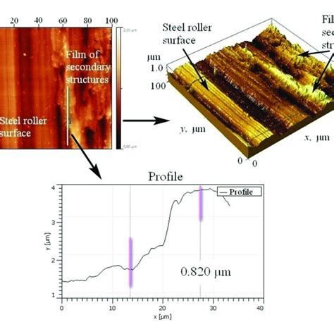 Spm Image Of Individual Areas Of The Roller Surface After Download Scientific Diagram