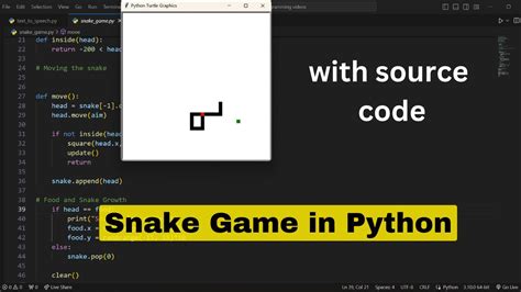 Create A Snake Game Using Python Complete Project With Source Code Youtube