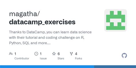 github magatha datacamp exercises thanks to datacamp you can learn