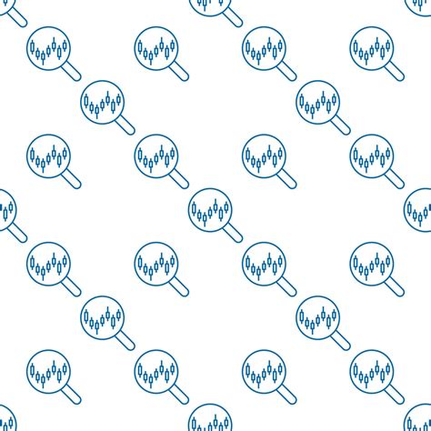 Magnifying Glass And Candlestick Chart Searching Magnifier Outline