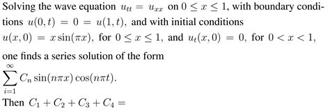 Solved Solving The Wave Equation Utt Uxx On 0