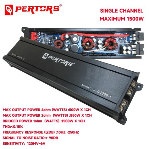 자동차 단일 채널 오디오 스피커 앰프 최대 1500w 전력 증폭기 12v 자동차 자동 서브 우퍼 베이스 스테레오 앰프 1 개 Aliexpress