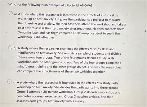Solved Which Of The Following Is An Example Of A Factorial