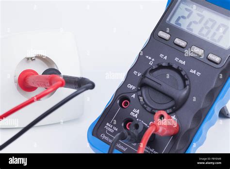 Plug Socket And Multimeter Stock Photo Alamy