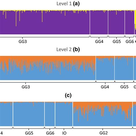 Structure Plot Of A All Six Ggs K 2 B Five Upper Catchment Ggs Download Scientific