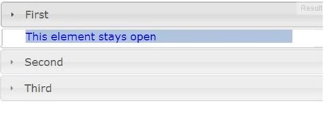 javascript jquery ui accordion that keeps some element stays open