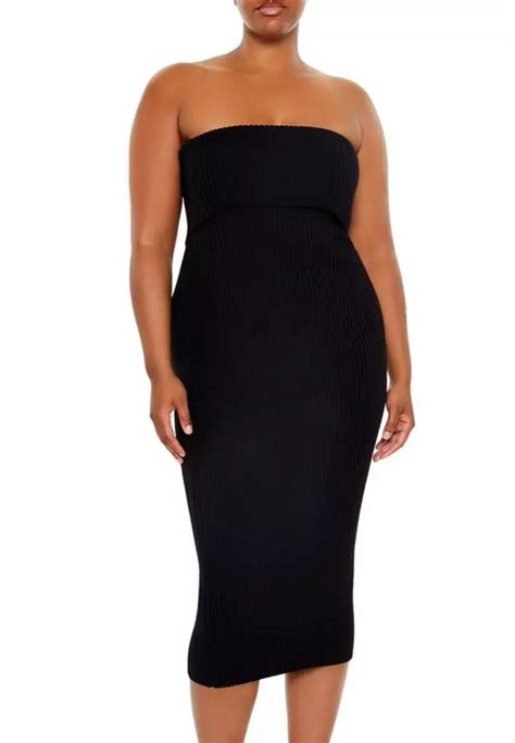 Buy Forever 21 Plus Size Tube Midi Sweater Dress 2025 Online Zalora
