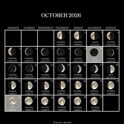 October 2026 Lunar Calendar Agriculture Calendar 2026