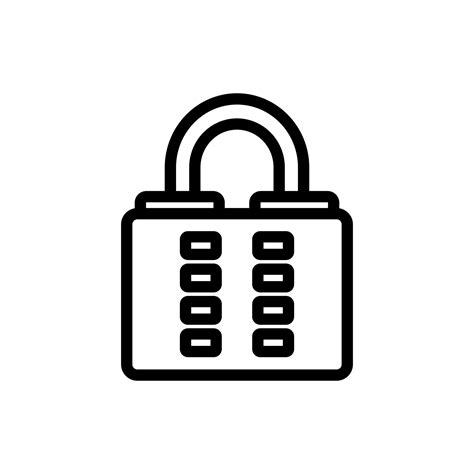 The Combination Of The Cipher Icon Vector Outline Illustration 9741783 Vector Art At Vecteezy