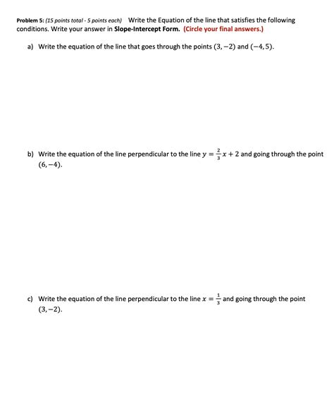 solved problem 5 15 points total 5 points each write