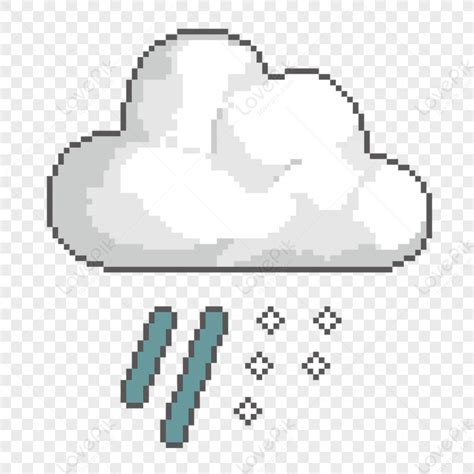 진눈깨비를위한 픽셀 날씨 조합 로고 구름 일러스트 날씨 소품 요약 Png 일러스트 무료 다운로드 Lovepik