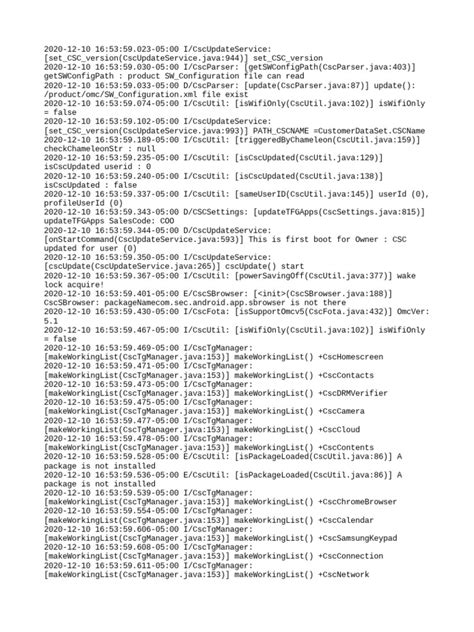 Csc Update Log Pdf Computer Data Information Technology